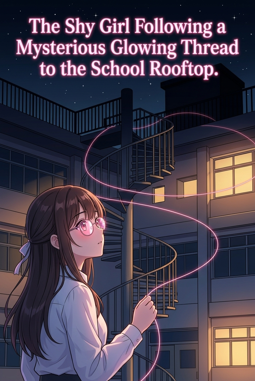 The Shy Girl Following a Mysterious Glowing Thread to the School ...