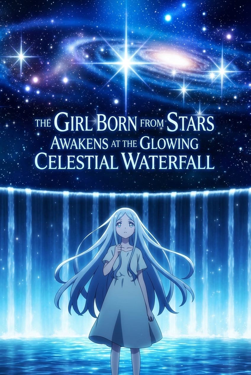 The Girl Born from Stars Awakens at the Glowing Celestial Waterfall ...