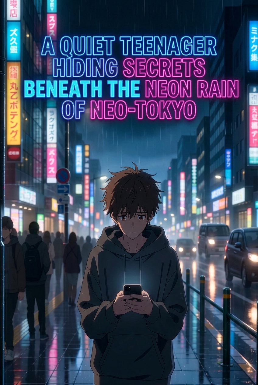 A Quiet Teenager Hiding Secrets Beneath the Neon Rain of Neo-Tokyo ...